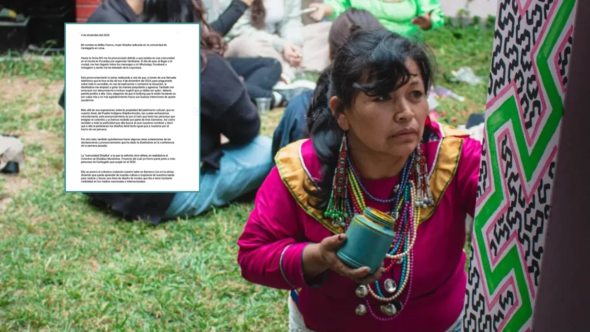 Caso Anís Samanez: Responde la artista shipiba Milka Franco
